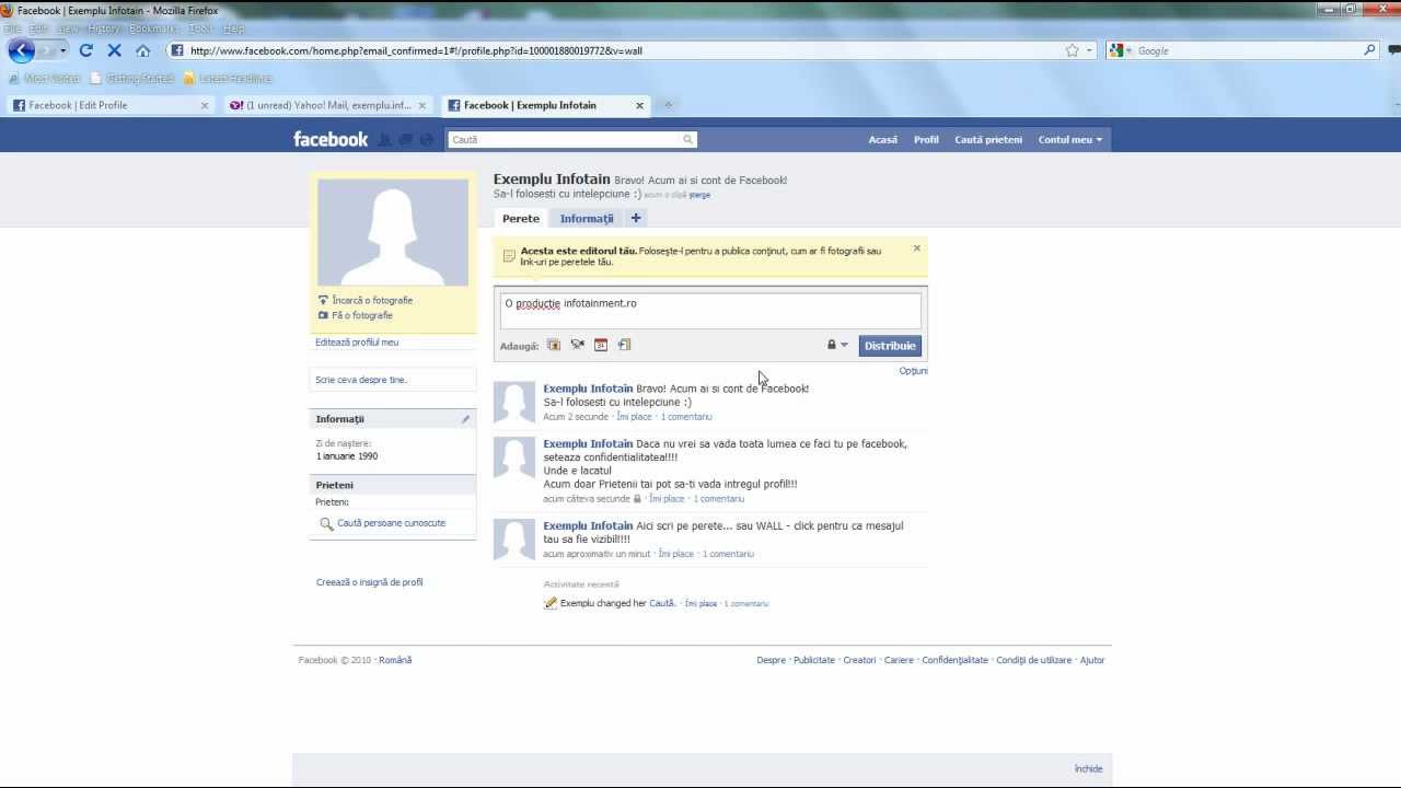 Cum sa-ti faci cont pe Facebook [HD] - infotainment.ro - YouTube