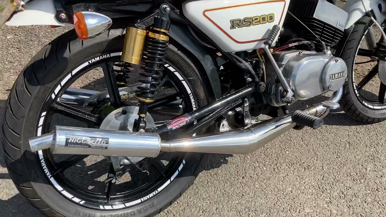 Yamaha Rs200 with Rd200 downpipes/headers and Higgspeed gp exhausts ...