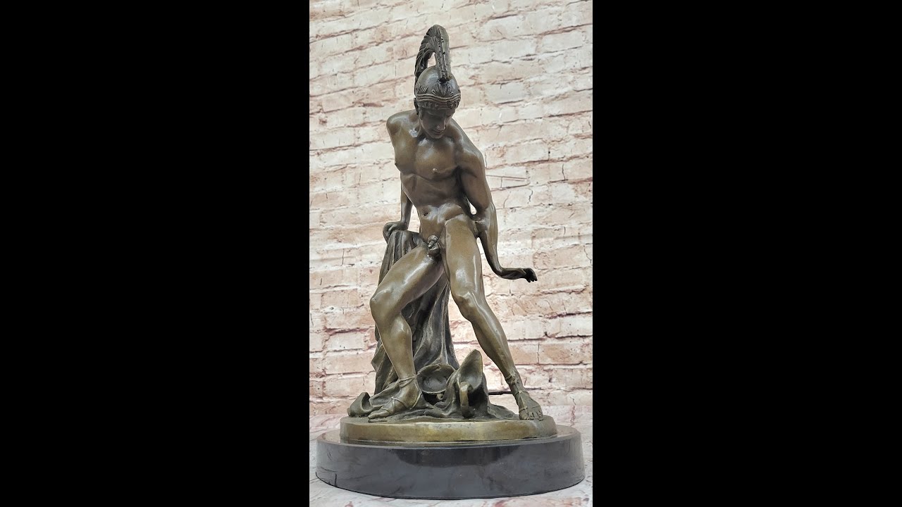 Greek Hero Achilles Hercules Leonidas Hoplite Warrior Bronze Statue ...