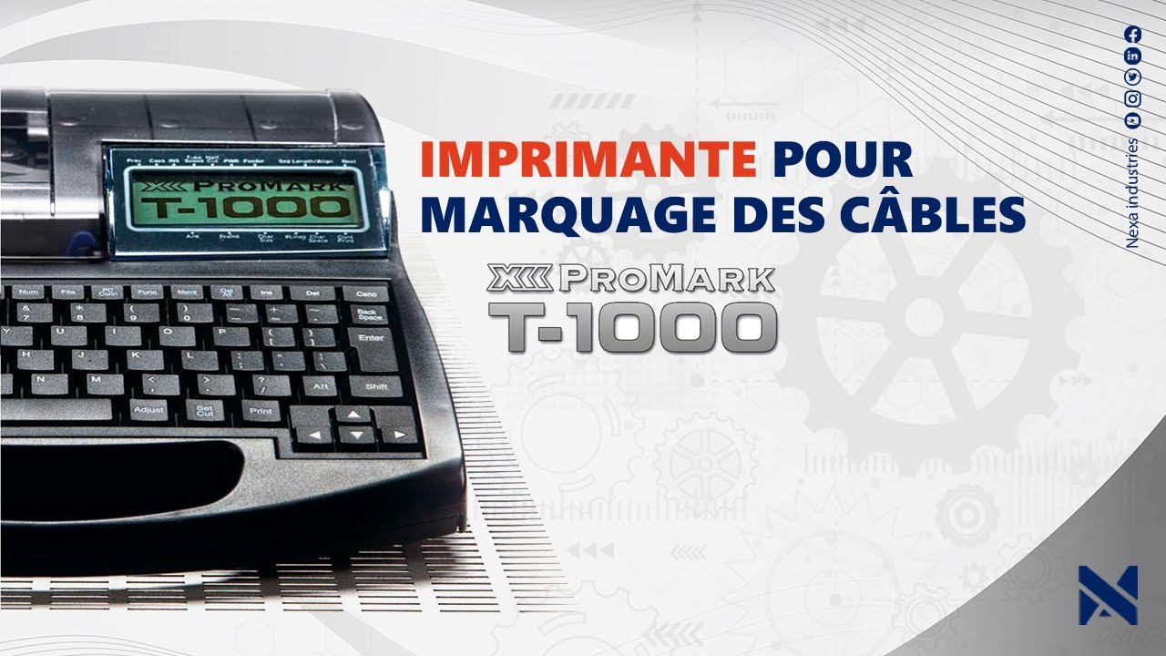 IMPRIMANTE POUR MARQUAGE DES CÂBLES : ProMark T-1000 - YouTube