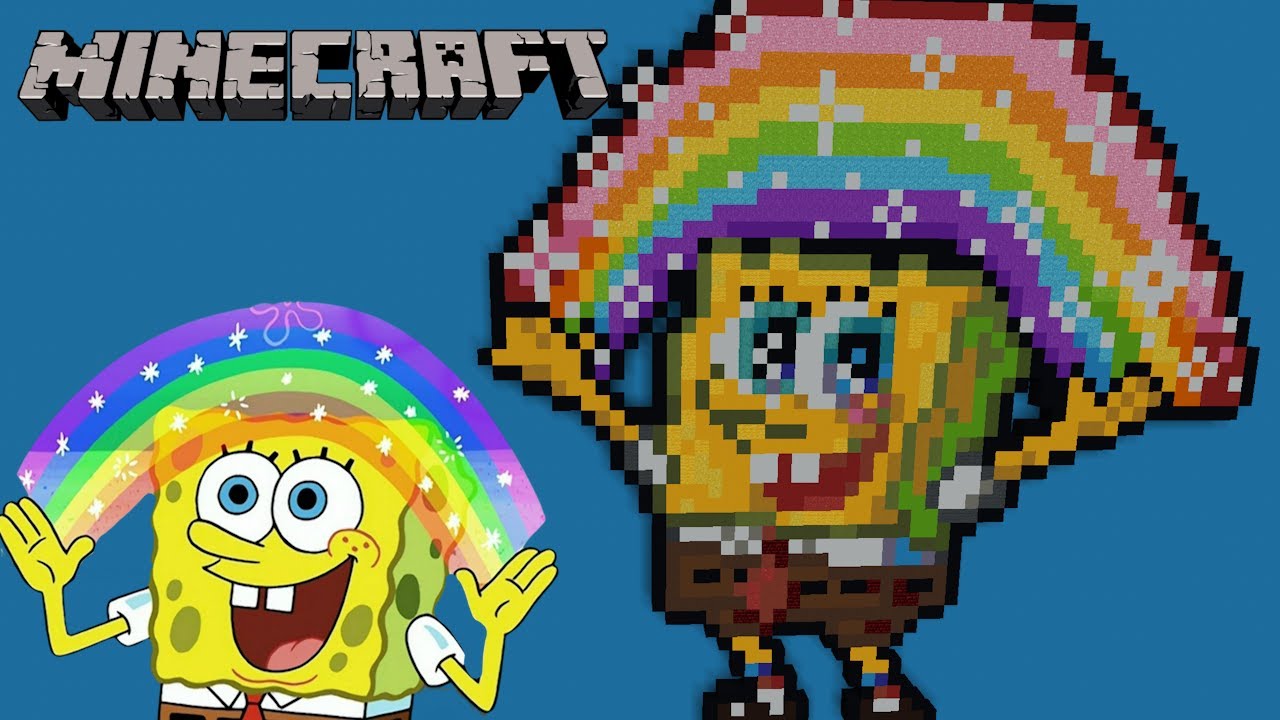 Minecraft Pixel Art Tutorial Spongebob Squarepants - YouTube