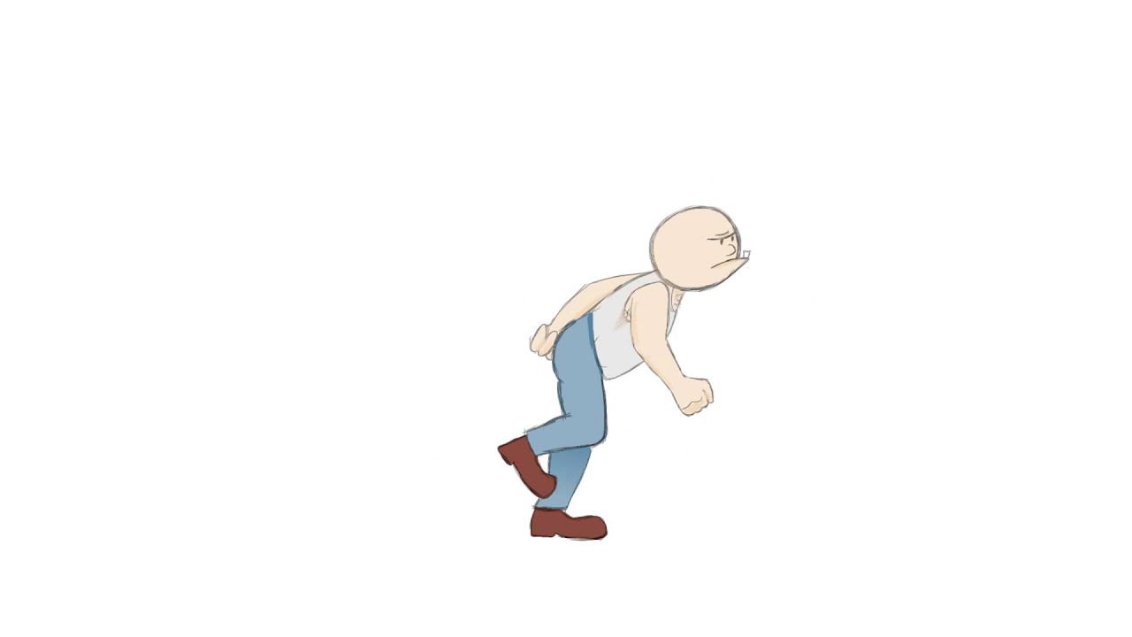 Walk cycle of an Angry Man - Animation Practice, 2015 - YouTube