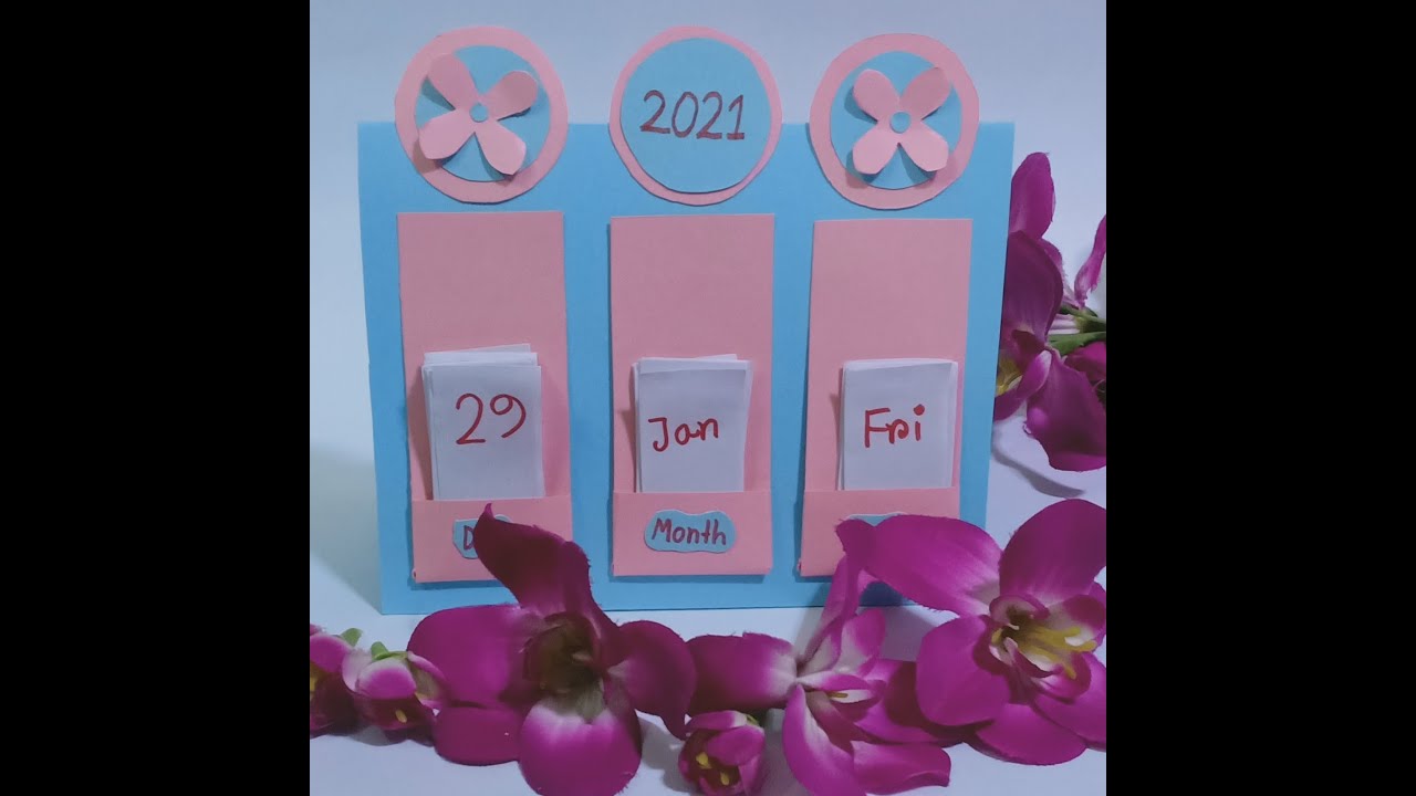 How to make calendar // handmade calendar - YouTube