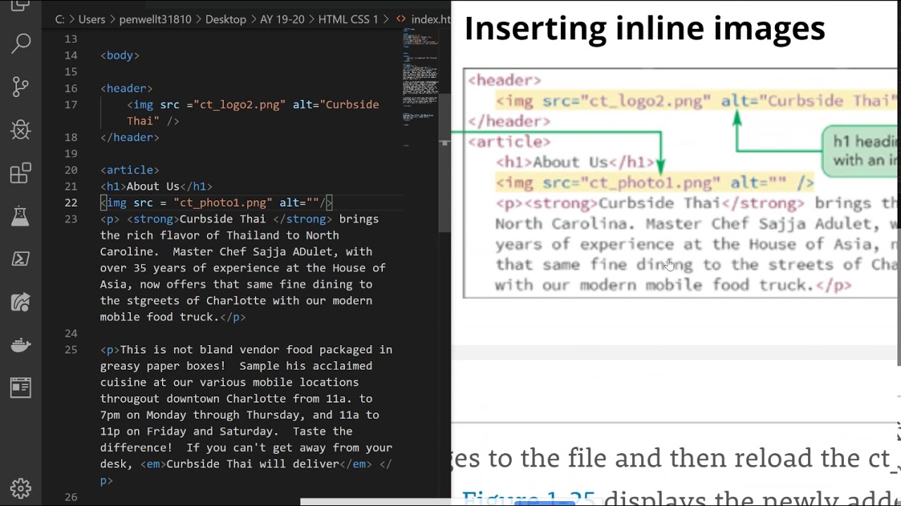 HTML 1 Week 1 Homework - Figure 1-24 - YouTube