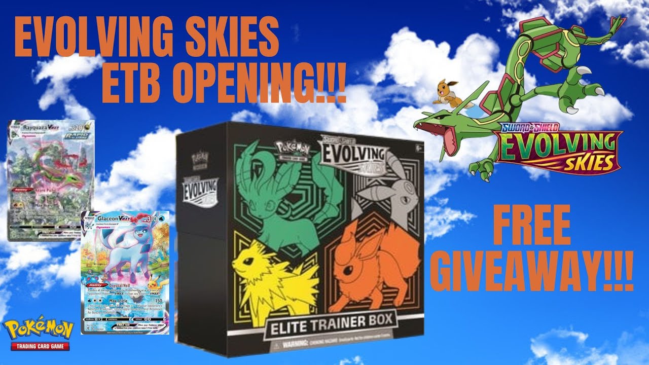 Pokemon Card Opening - Evolving Skies Elite Trainer Box + Giveaway! ETB THURSDAYS! Alt Art Chase ...
