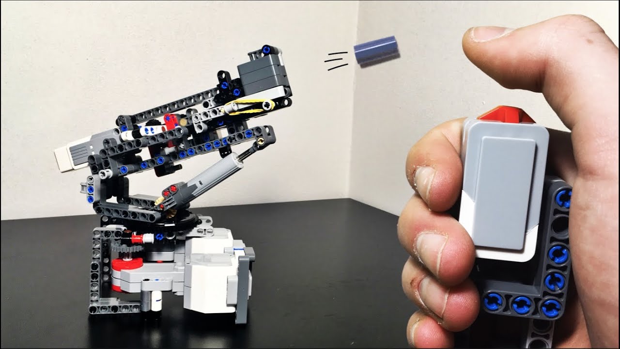 working lego turret / gun - Lego Moc - YouTube