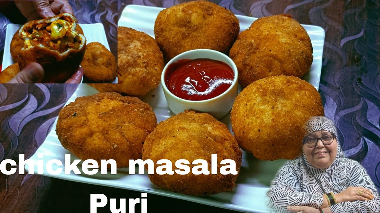 unique masala chicken Puri | unique style chicken masala kachori - YouTube