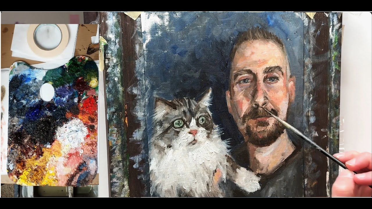 Art Contests, Encouraging Art Creation (Self Portrait & Cat Painting ...