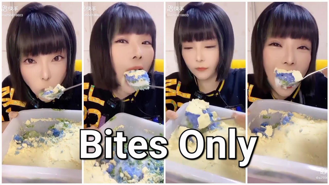 🤍 Bites Only 🤍 ice queen soft ice eating with milk powder bites only 😋 ...