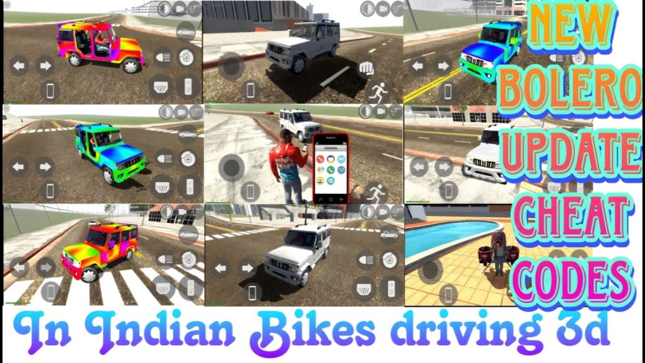New Bolero Update Cheat Codes In Indian Bikes Driving 3D|Indian Bikes ...