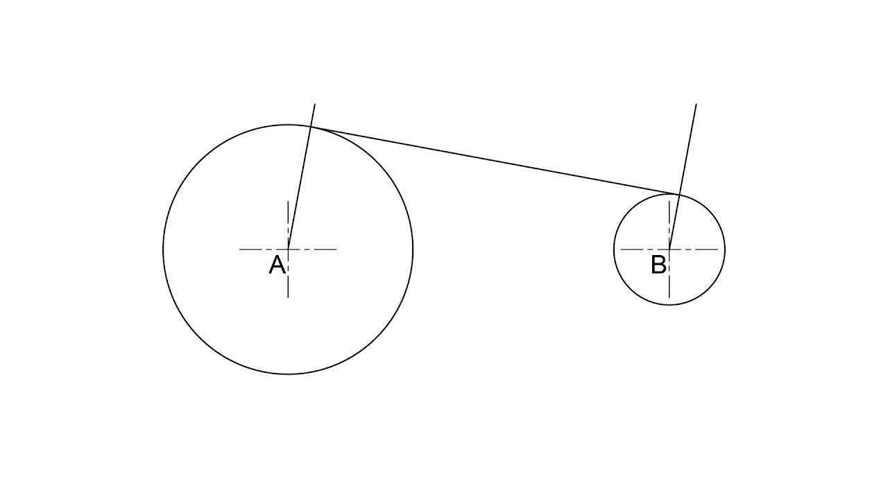 Tangents to unequal circles - YouTube