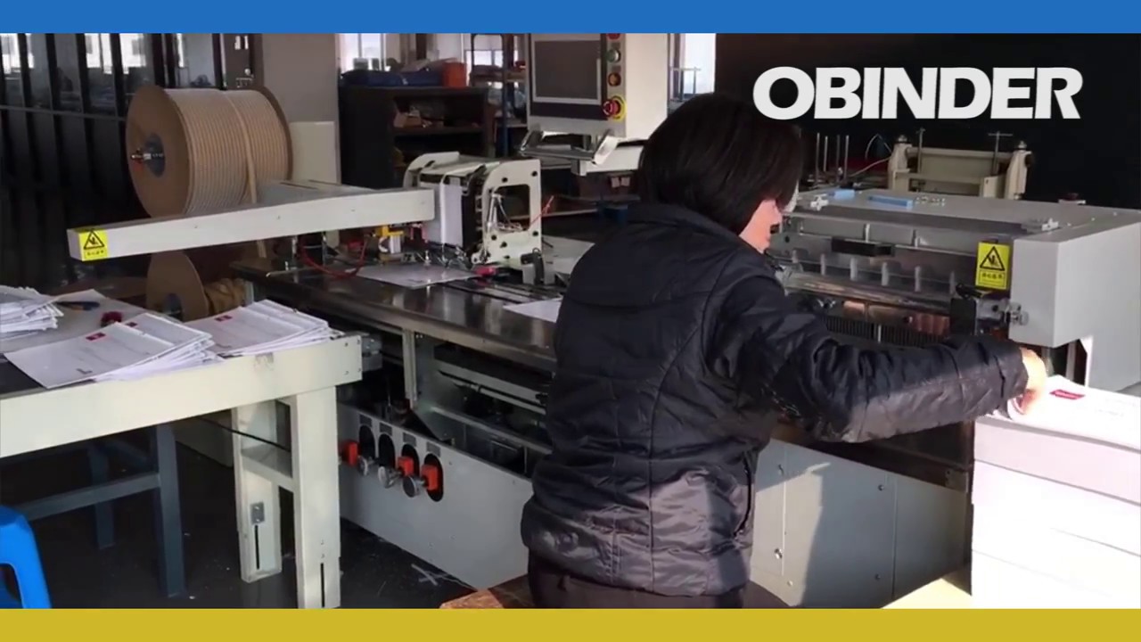 OBWC580 INLINE TWIN RING WIRE PUNCHING & BINDING MACHINE - YouTube