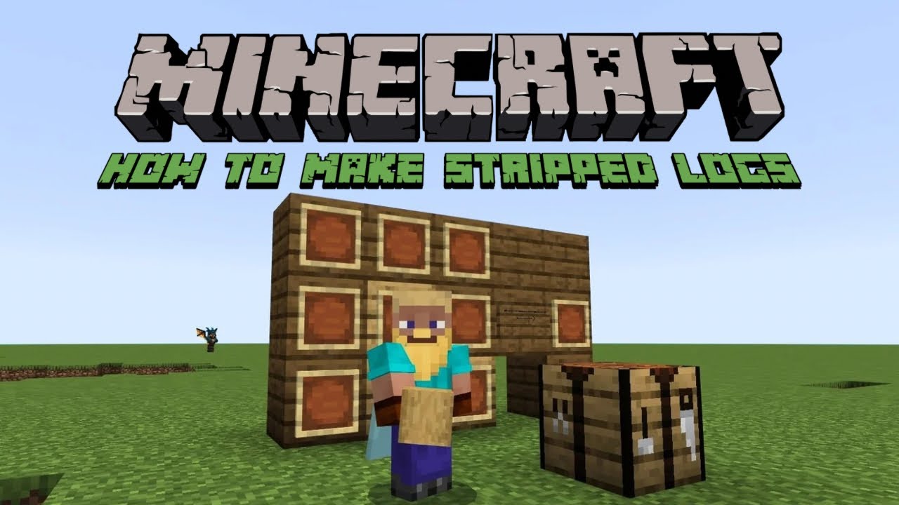 How To Make Stripped Logs - Minecraft Basic Tutorial - YouTube