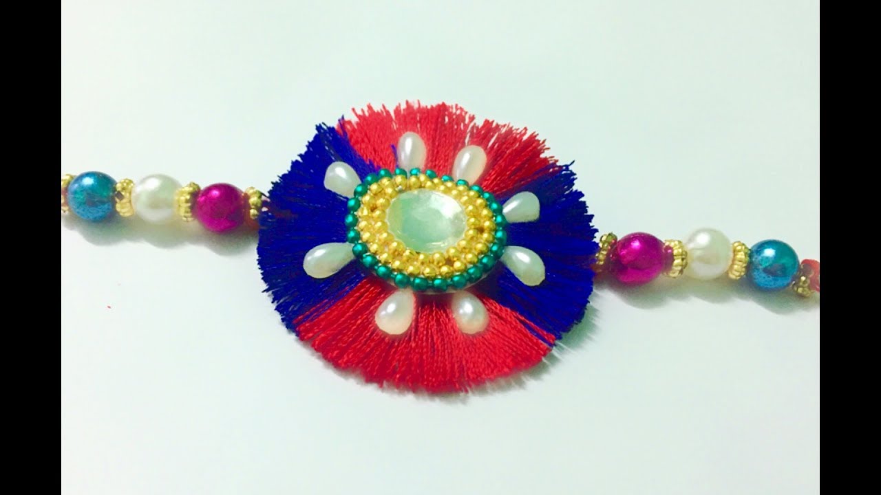 Easy Rakhi Designs | How to make Rakhi at Home | Handmade Rakhi making ...