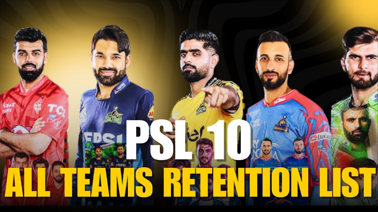PSL 10 All teams retained players list || PSL 2025 all teams Retentions ...