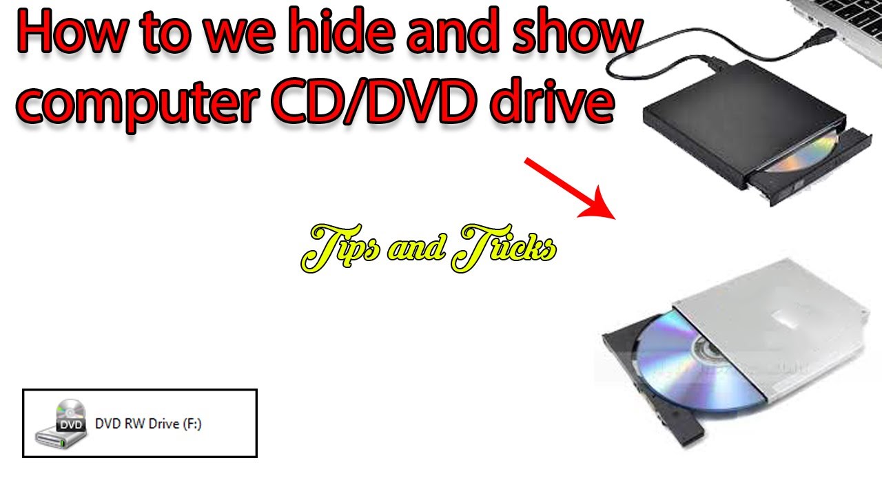 How to we enable and disable | show or hide | CD DVD Drive icon in ...