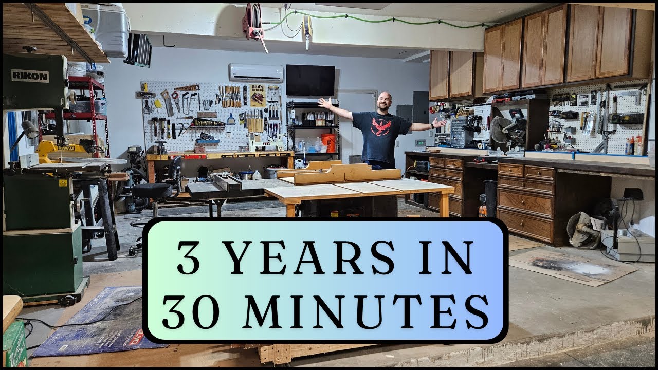 3 Year Transformation - From a Dumpy Garage to Dream Workshop! - YouTube
