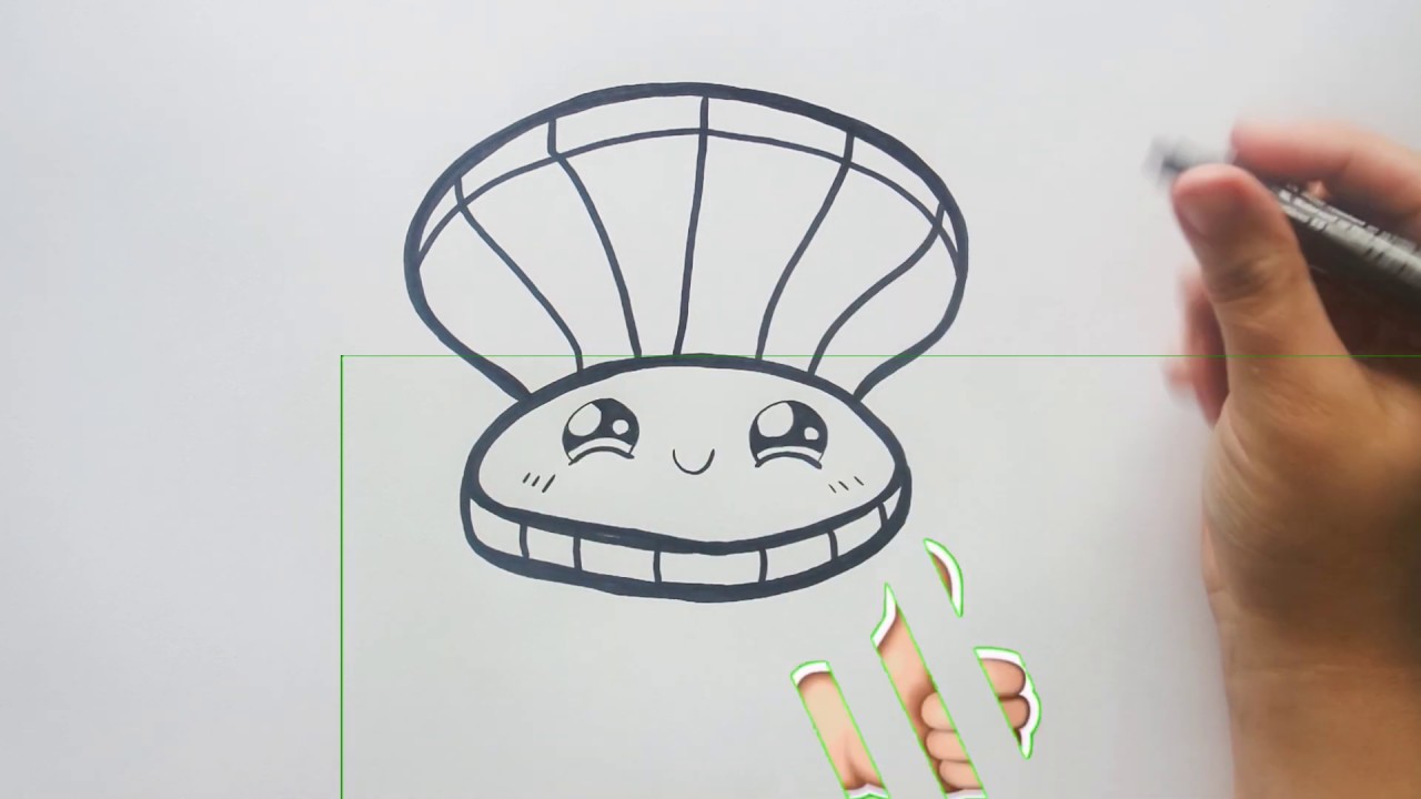 HOE TEKEN JE EEN PAREL SCHELP? KAWAII LEREN TEKENEN - YouTube