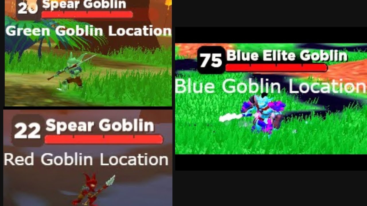WORLD ZERO. BLUE,RED AND GREEN GOBLINS LOCATION - YouTube