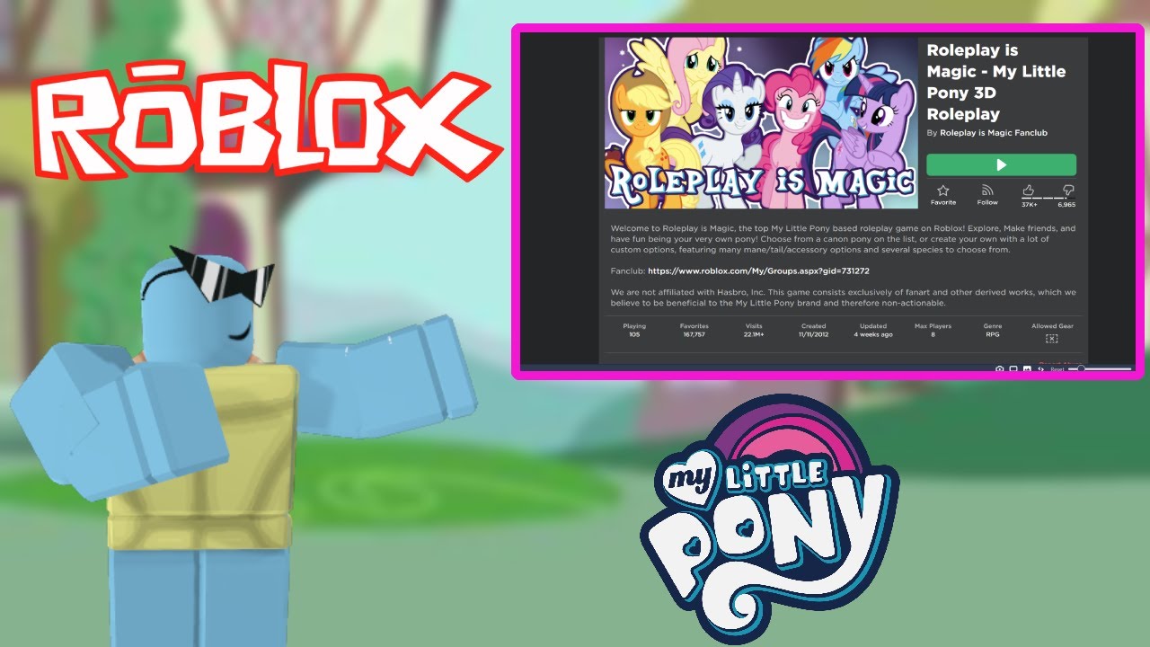 Playing MY LITTLE PONY Games - Roblox - YouTube
