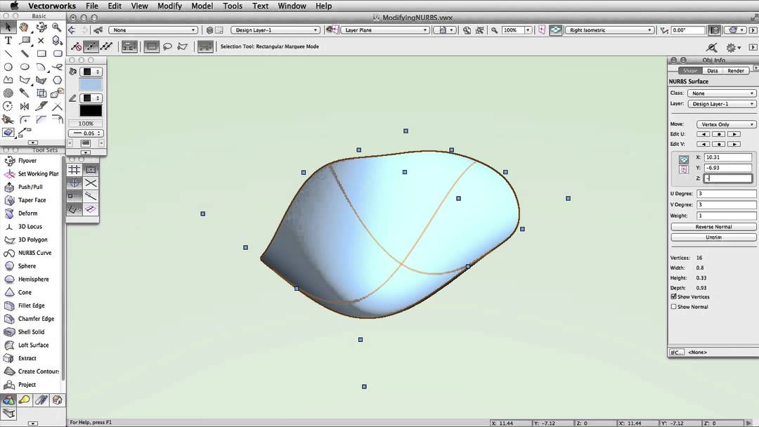 Modifying NURBS Surfaces - YouTube
