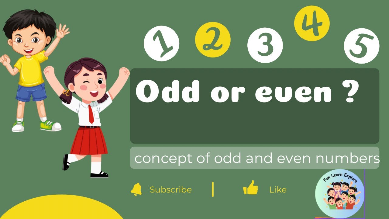 How to learn concept of Odd or Even Numbers Maths for kids| Fun Learn ...
