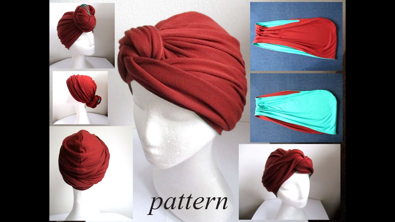 Sew Chemo Jersey Turban Hat With Twist or Knot. Sewing Pattern PDF (XS ...
