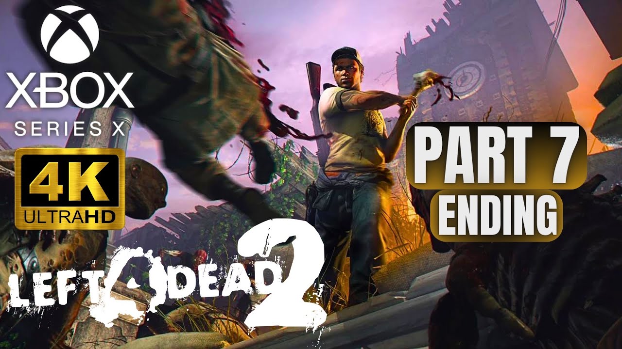 LEFT 4 DEAD 2 CO OP PART 7 ENDING 4K UHD XBOX SERIES X NO COMMENTARY ...