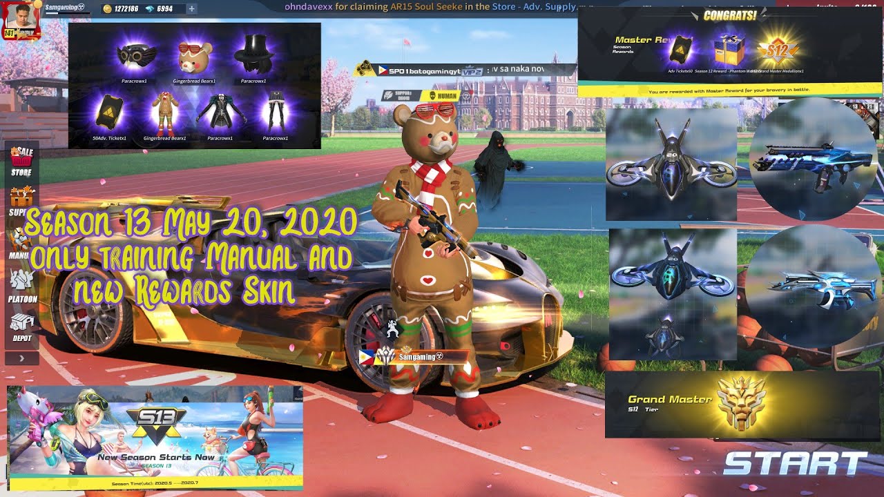 ROS update May 20 Season 13 new manual, guns, parachute and skins - YouTube