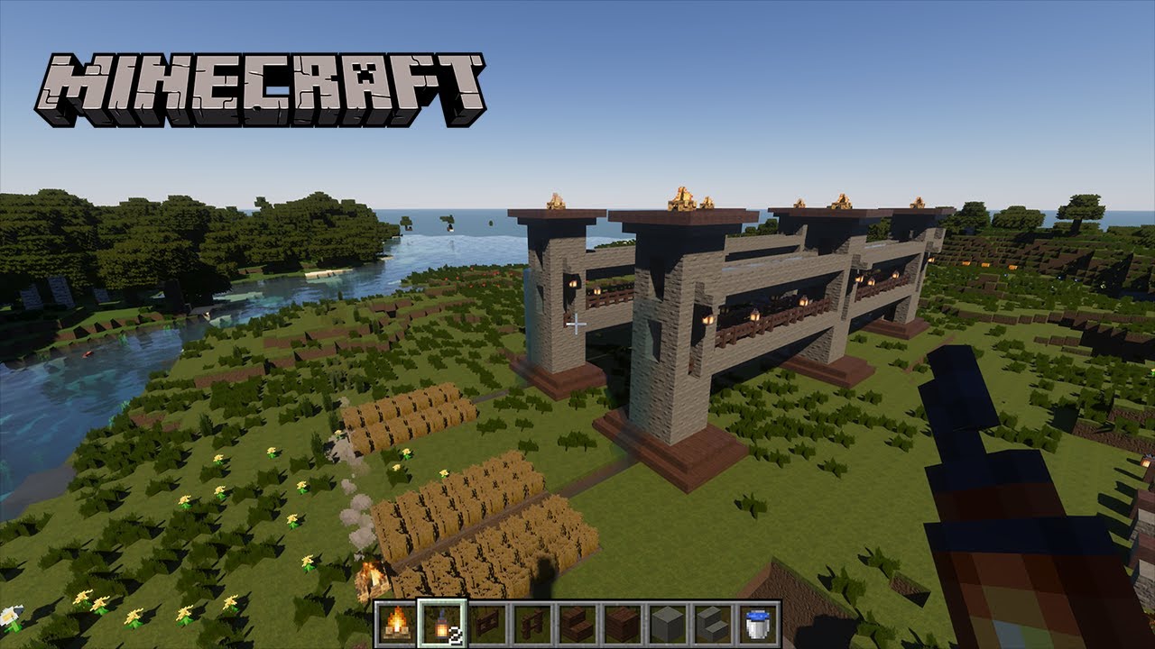 Minecraft Aqueduct - Speed Build - Water and Bridge Transport - YouTube