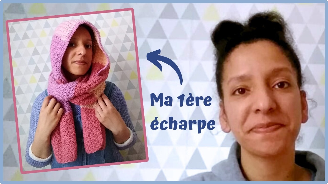 J'ai tricoté ma toute première écharpe (à capuche) au crochet | DIY ...