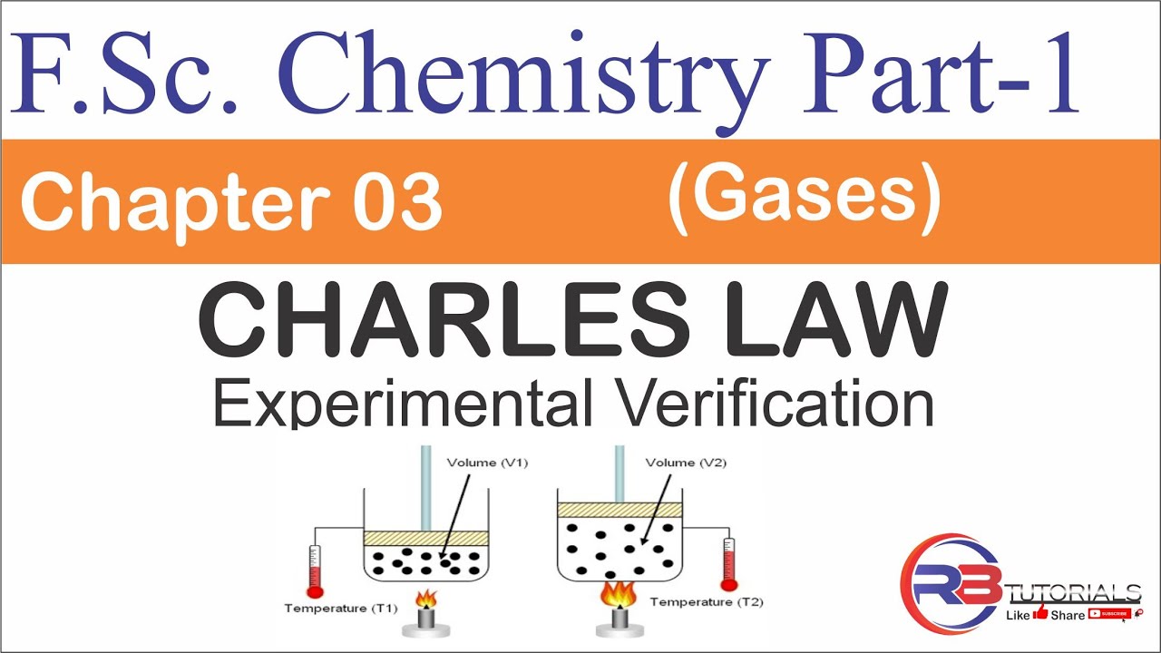 Charles Law | Experimental verification | Chapter 3 | F.Sc Chemistry ...