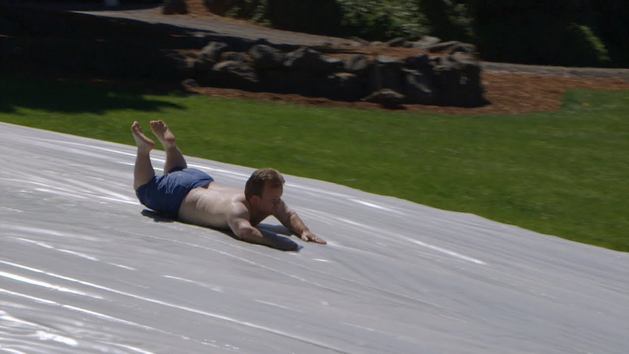The Roloffs' 100-foot Water Slide - YouTube