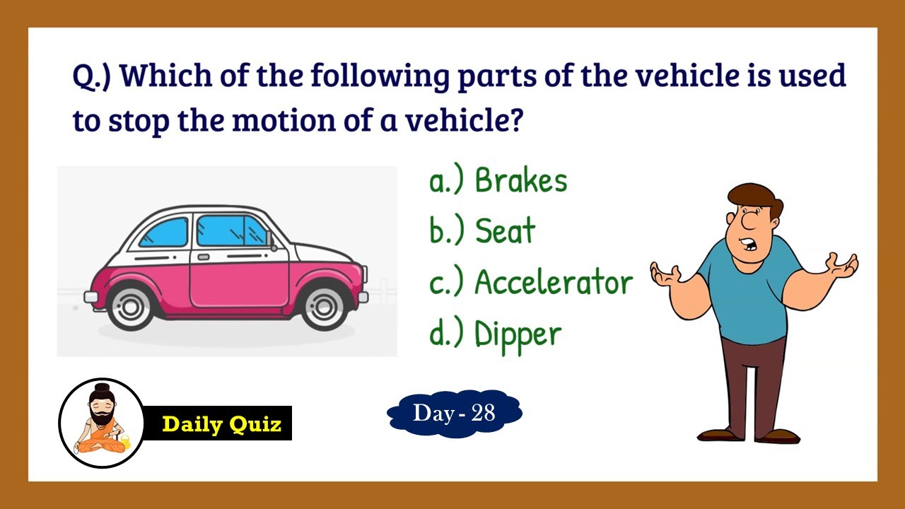 Quiz question on the road safety | Road Safety Quiz | Daily Quiz: Day ...