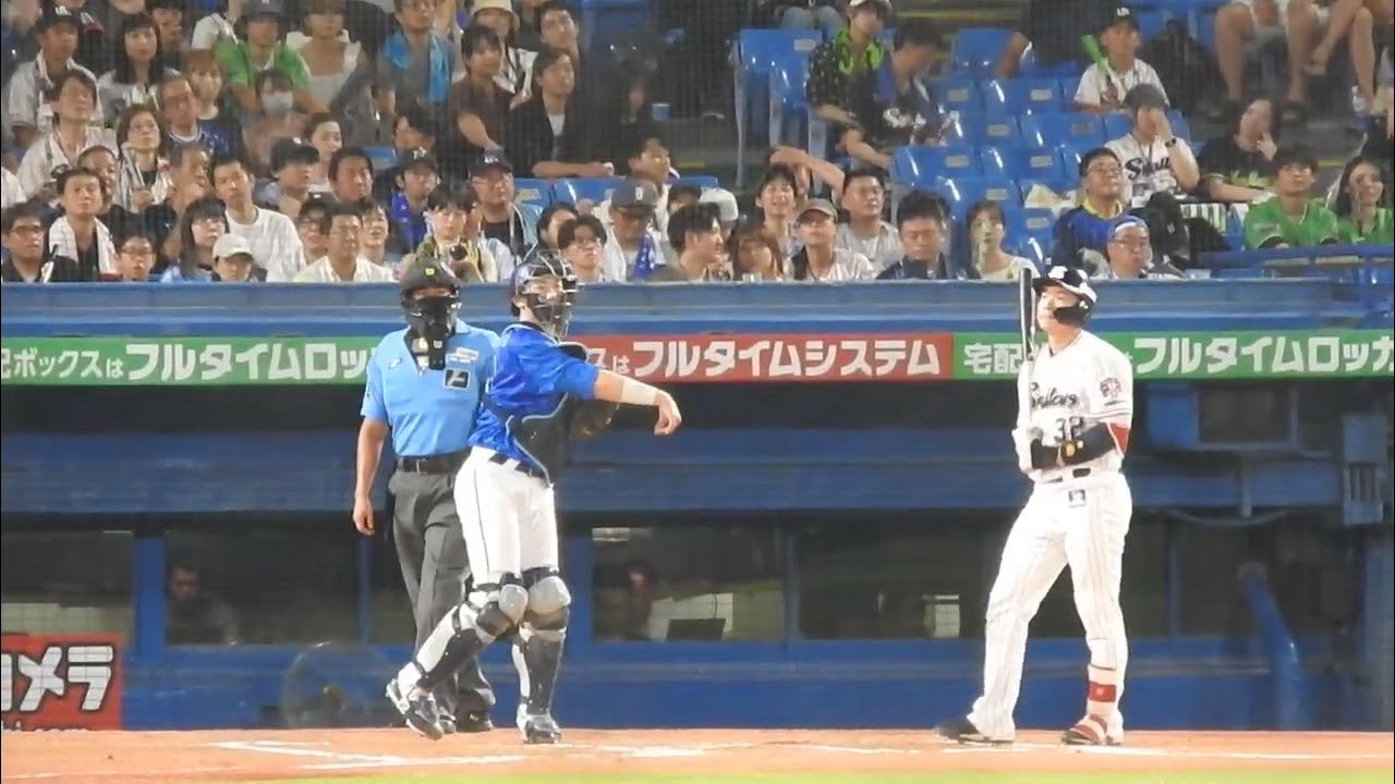 2024/7/21 ヤクルトvsDeNA 松本直樹 ライト前ヒット - YouTube