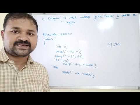 Positive or Negative program in c|C Program to Check whether given number is Positive or Negative