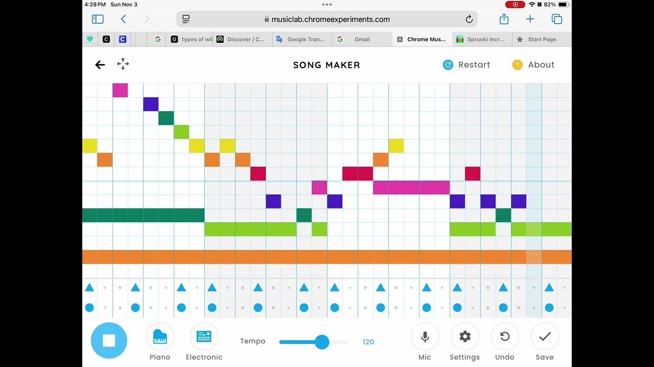 I tried to make a song in music chrome lab (guess what the song is!) - YouTube