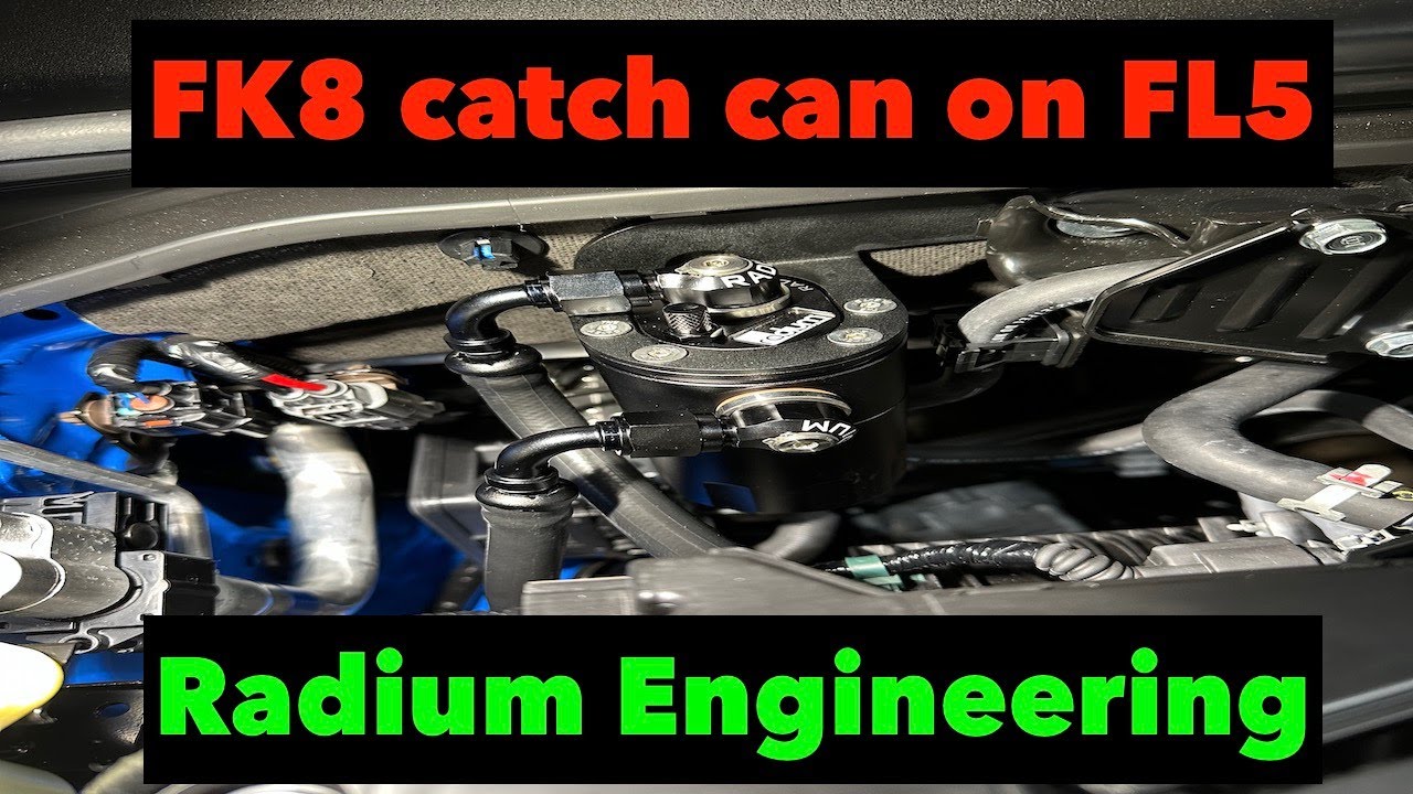 Test fit the fk8 catch can on the fl5 type r - YouTube