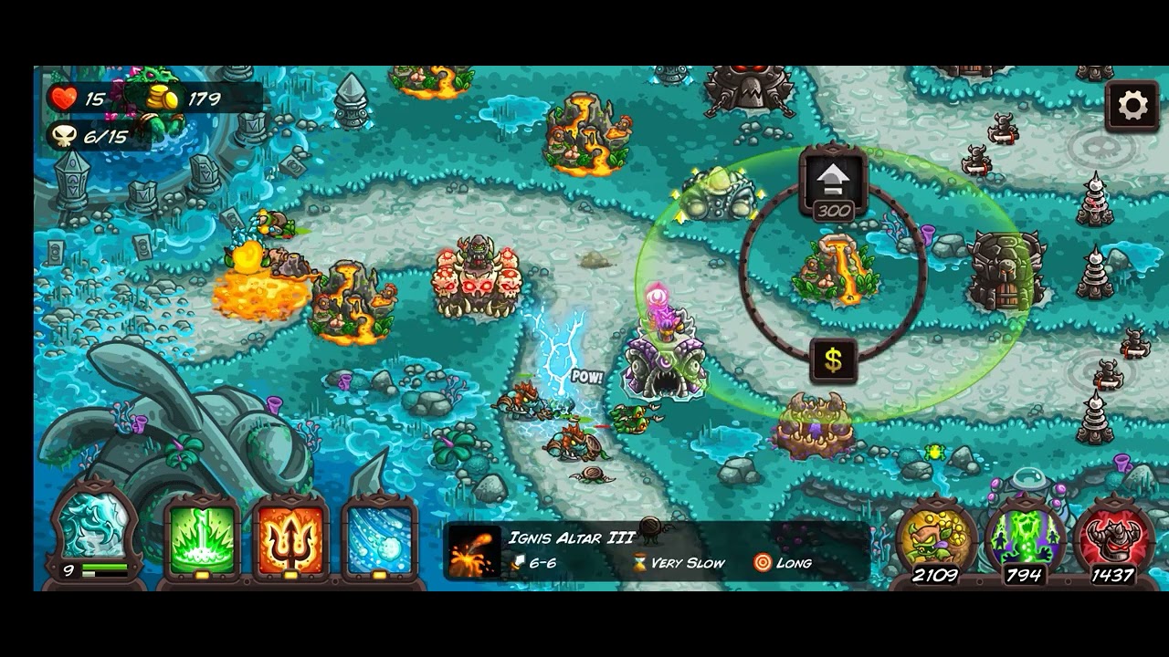 trying out cheats in Kingdom Rush vengeance shoutout to happymod# only ...