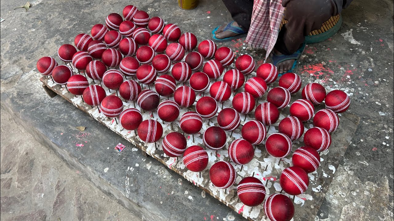 World Cup Cricket Ball Making in Factory😱 | Indian Factory - YouTube