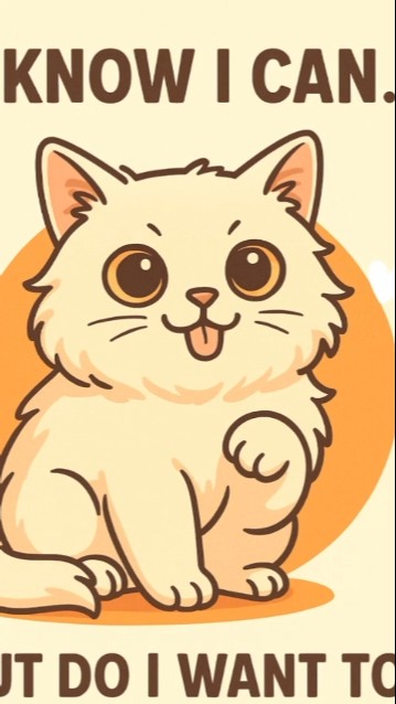 Confidence level: Cat who knows they can... but still takes a nap first ...