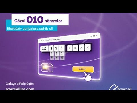 AZERCELL-den Onlayn nömrə sifarişi / onlayn nomre sifarisi
