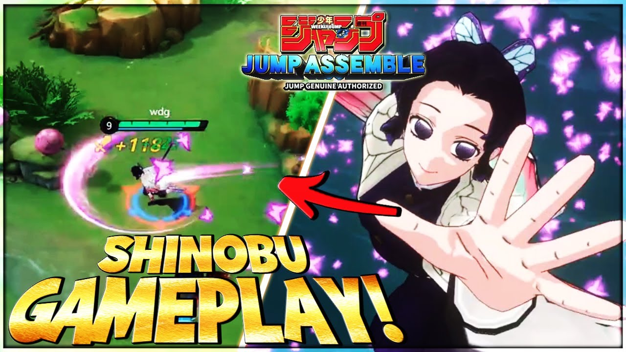 JUMP ASSEMBLE - SHINOBU SHOWCASE GAMEPLAY! - YouTube