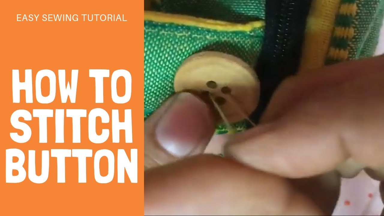 Basic button stitching | How to stitch button on shirt | Easy way to ...