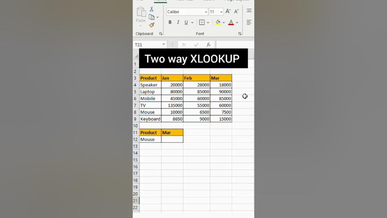 Two-Way XLOOKUP Made Easy: Step-by-Step Tutorial for Beginners #shorts ...