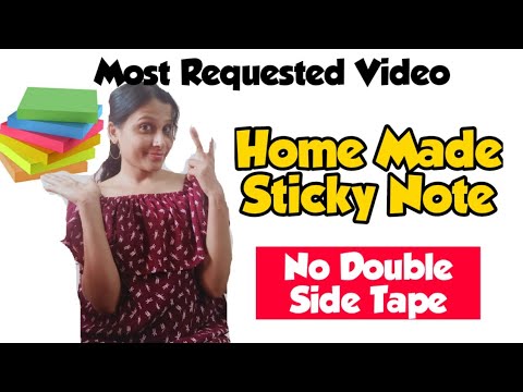 Home Made Sticky Note Without Double Side Tape/Paper Craft/Study Tools ...