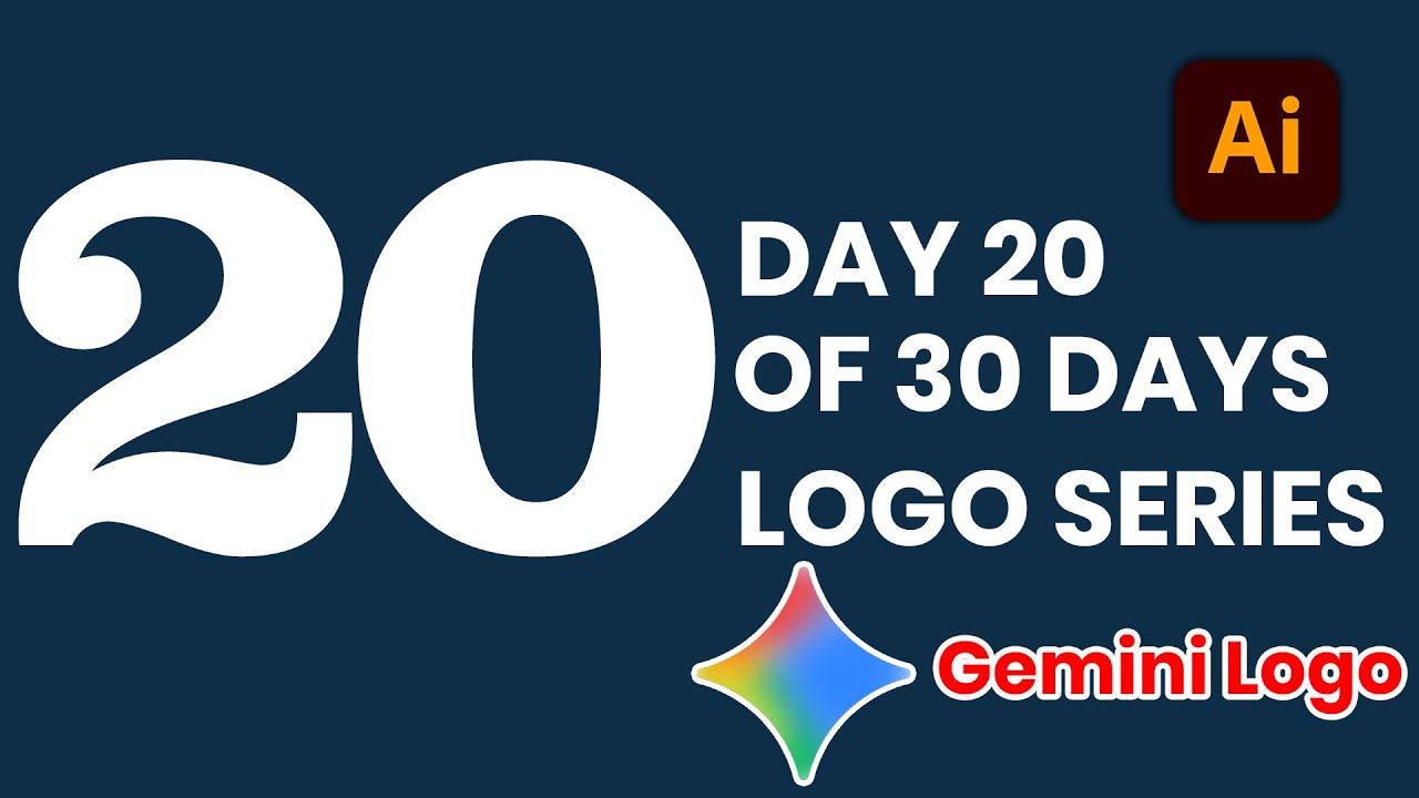 Day 20 | Google Gemini Logo Design Tutorial in Illustrator | 30 Days ...