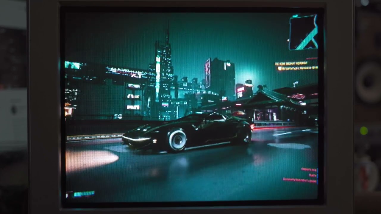 Cyberpunk 2077 gameplay on CRT TV / RTX ON / ULTRA - YouTube