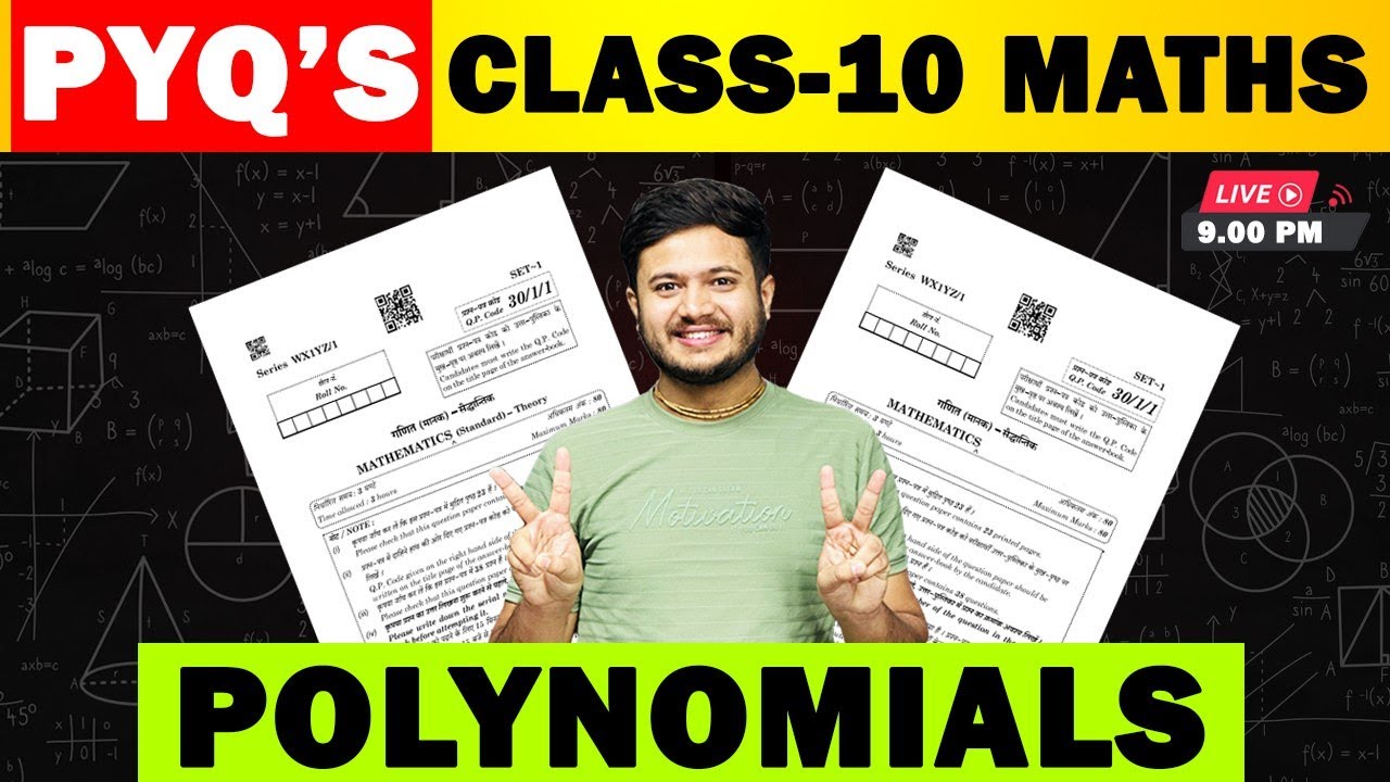 Ch -2 Polynomials Previous Year Questions || Class 10 Maths Most ...
