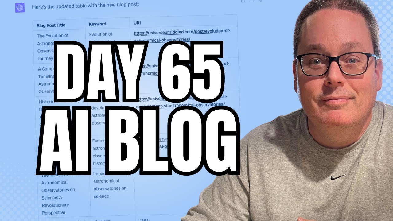 Out of Credits: Day 65 of AI Blogging - YouTube